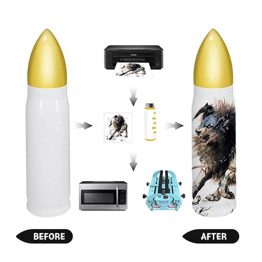 25 Pack Sublimation 500ml Bullet Tumbler Stainless Steel Double Wall ...