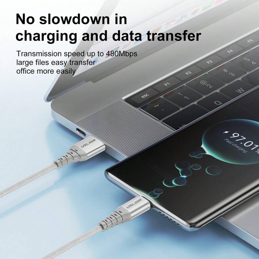 Uslion USB C Fast Charger Cable,USB A To Type C Multi-Color Fast ...