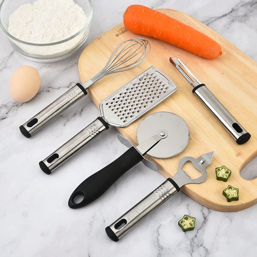 17pcs Silicone Stainless Steel Kitchen Utensil Set (With Storage Bucket ...