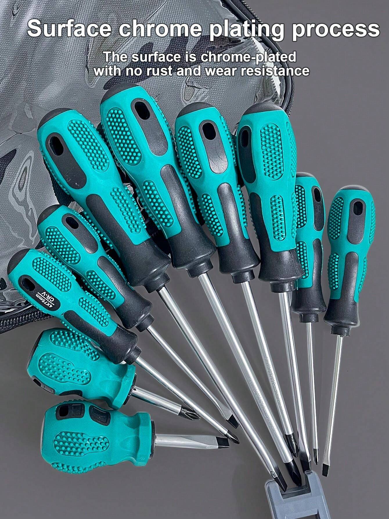 Screwdriver Set With Magnetic Slotted And Phillips Head In Different ...