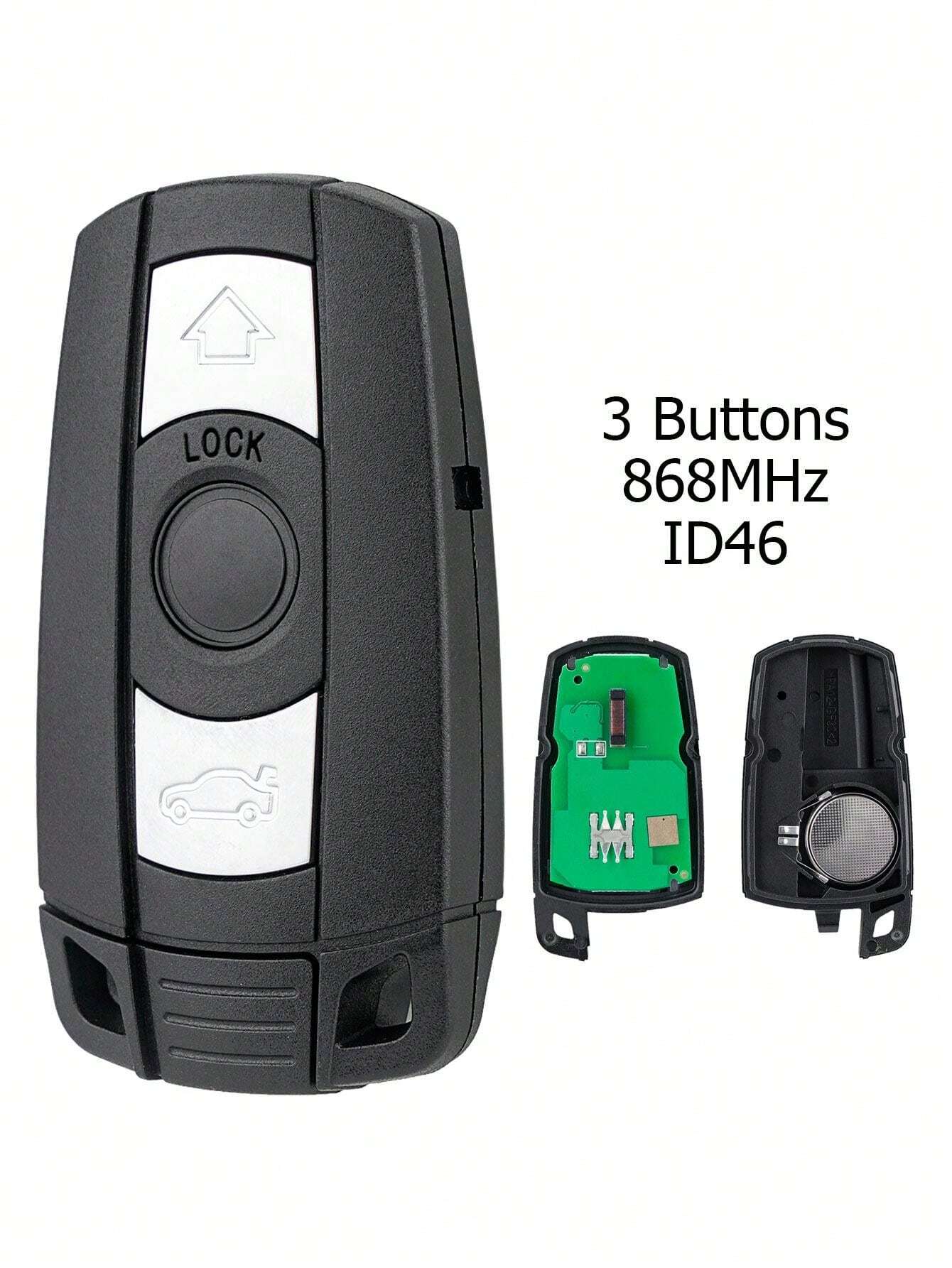 868MHz Remote Car Key Fob 3 Buttons For BMW 1 2 3 5 6 7 SERIES X5 X6 Z4 ...