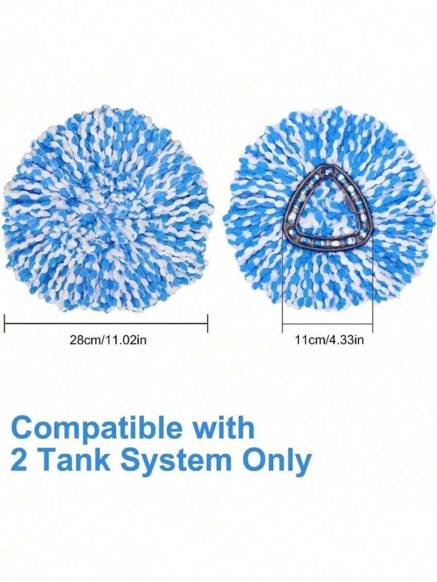 Mop Head Spin Mop Refills Blue For Ocedar 2 System Triangle Mop-Head ...