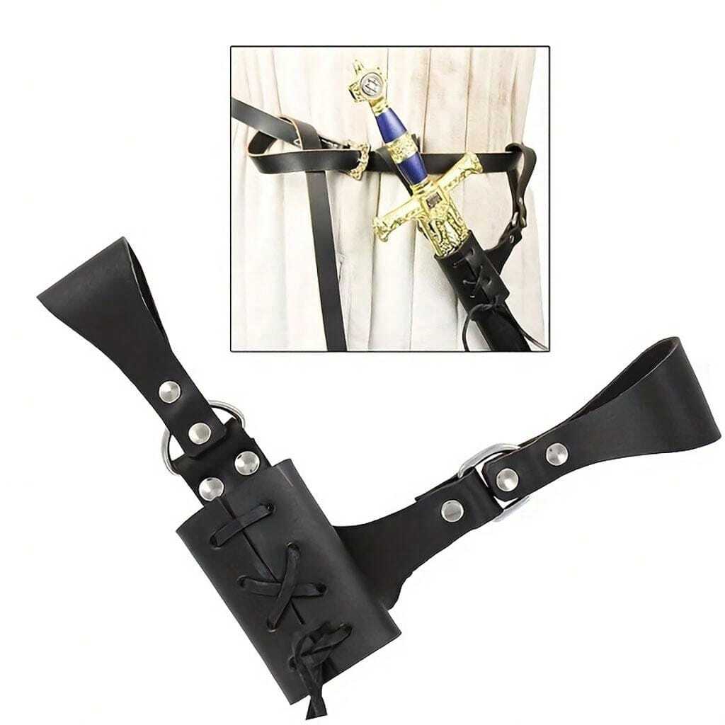 Medieval Renaissance Leather Sword Holster Right Hand Sword Sheath Belt ...