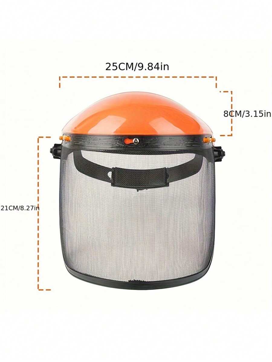 1pc Grass Cutting Protective Face Shield With Wire Mesh Visor For ...