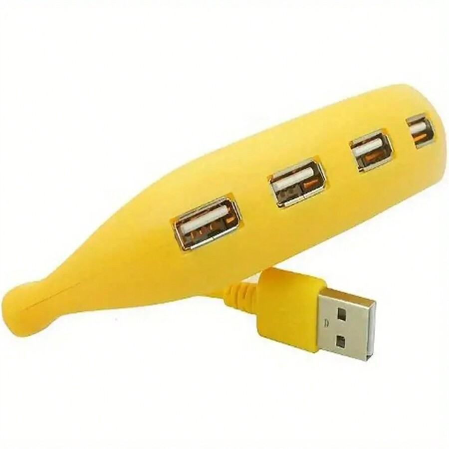 1 Piece Fun Banana USB 2.0 Hub, 4-Port USB Hub USB Splitter, USB ...