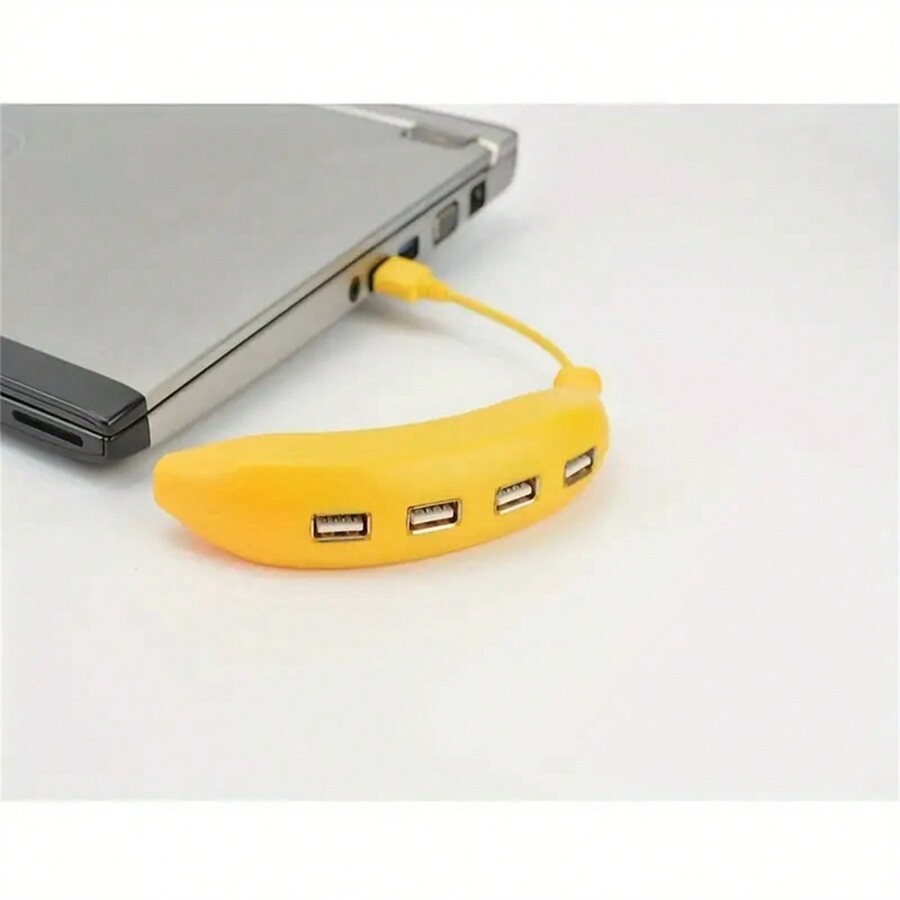 1 Piece Fun Banana USB 2.0 Hub, 4-Port USB Hub USB Splitter, USB ...