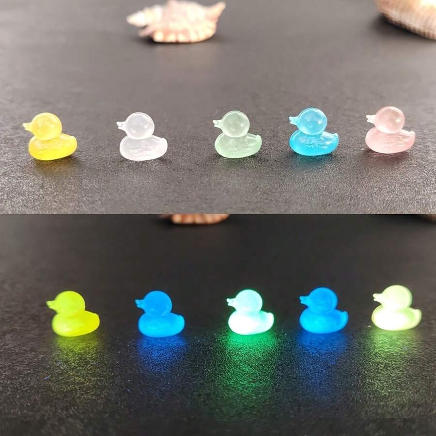 10/30/60PCS Cute Resin Mini Ducks Miniature Farm Artificial Animals ...