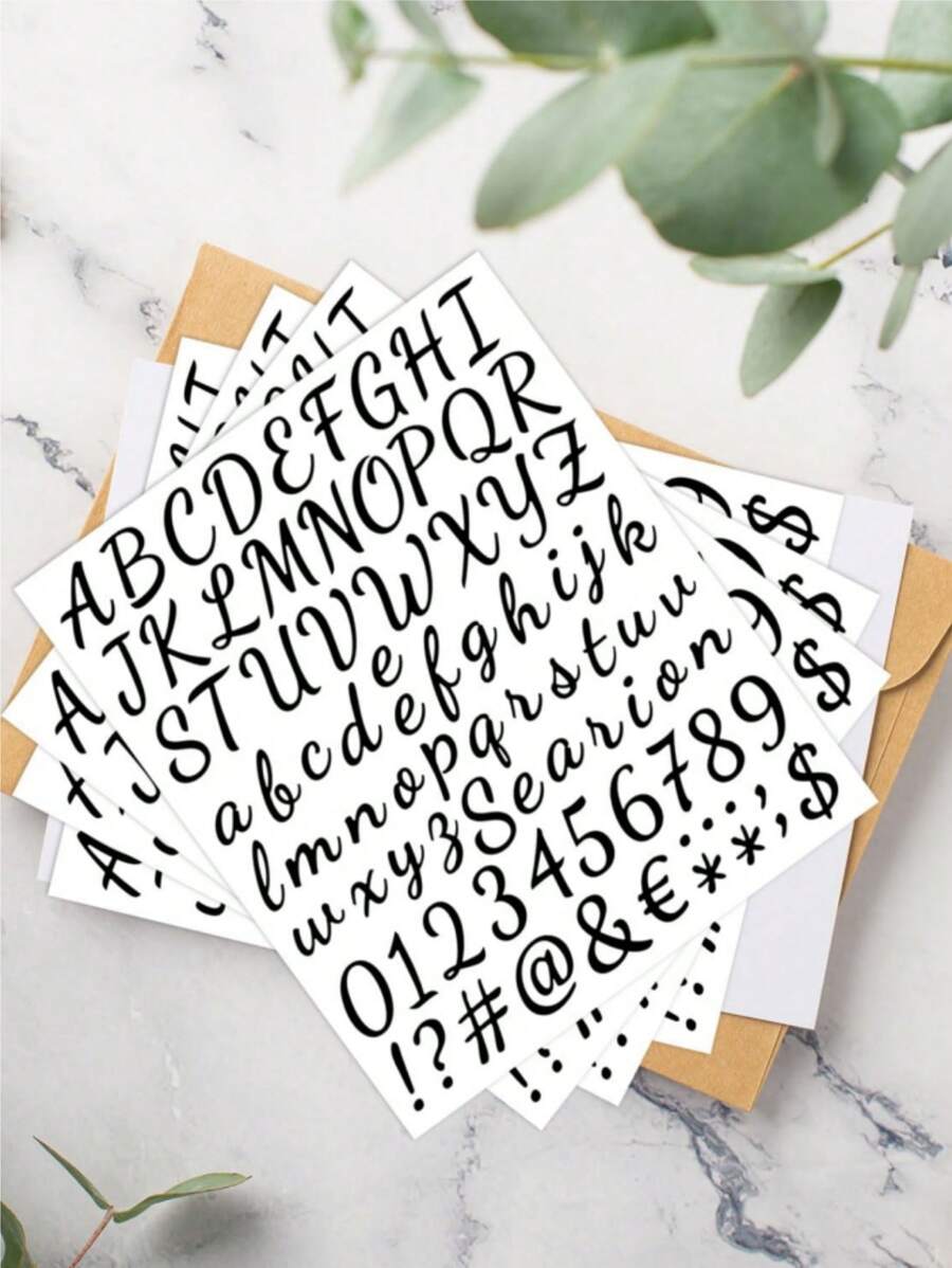 12 Sheets Letter Stickers, 912 Pcs Alphabet Stickers, Self Adhesive ...