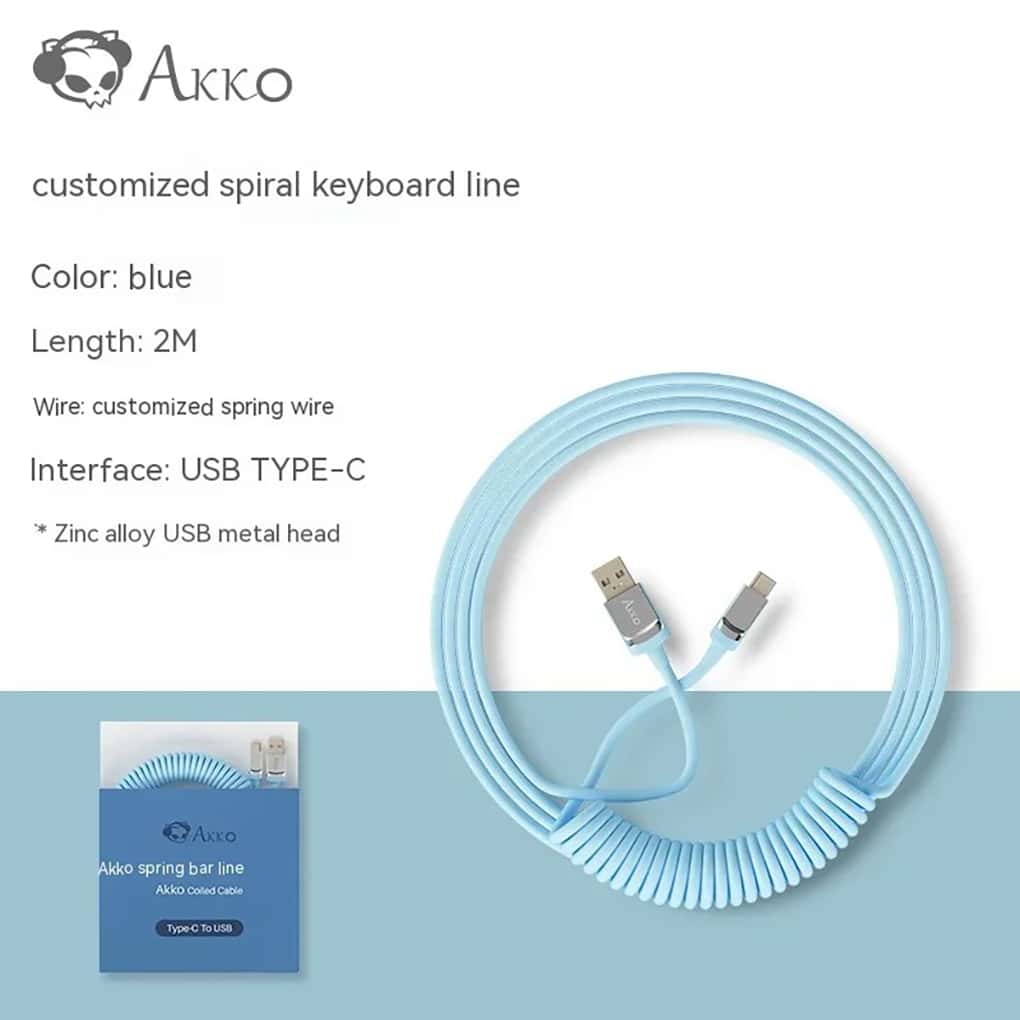 Akko Custom Coiled Avaitor Cable V2 Retractable USB Type-C Extension ...
