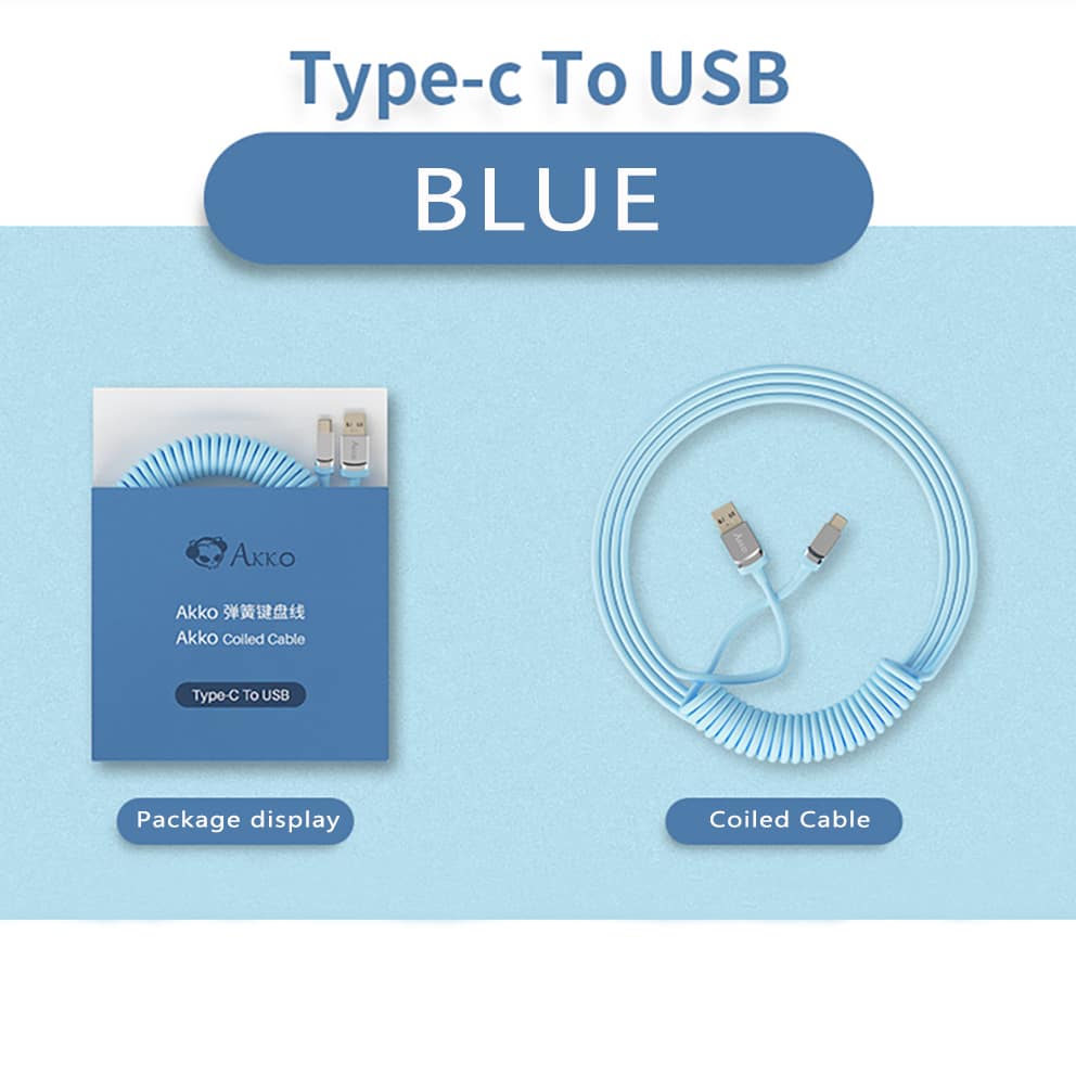 Akko Custom Coiled Avaitor Cable V2 Retractable USB Type-C Extension ... Akko Custom Coiled Avaitor Cable V2 Retractable USB Type-C Extension ...