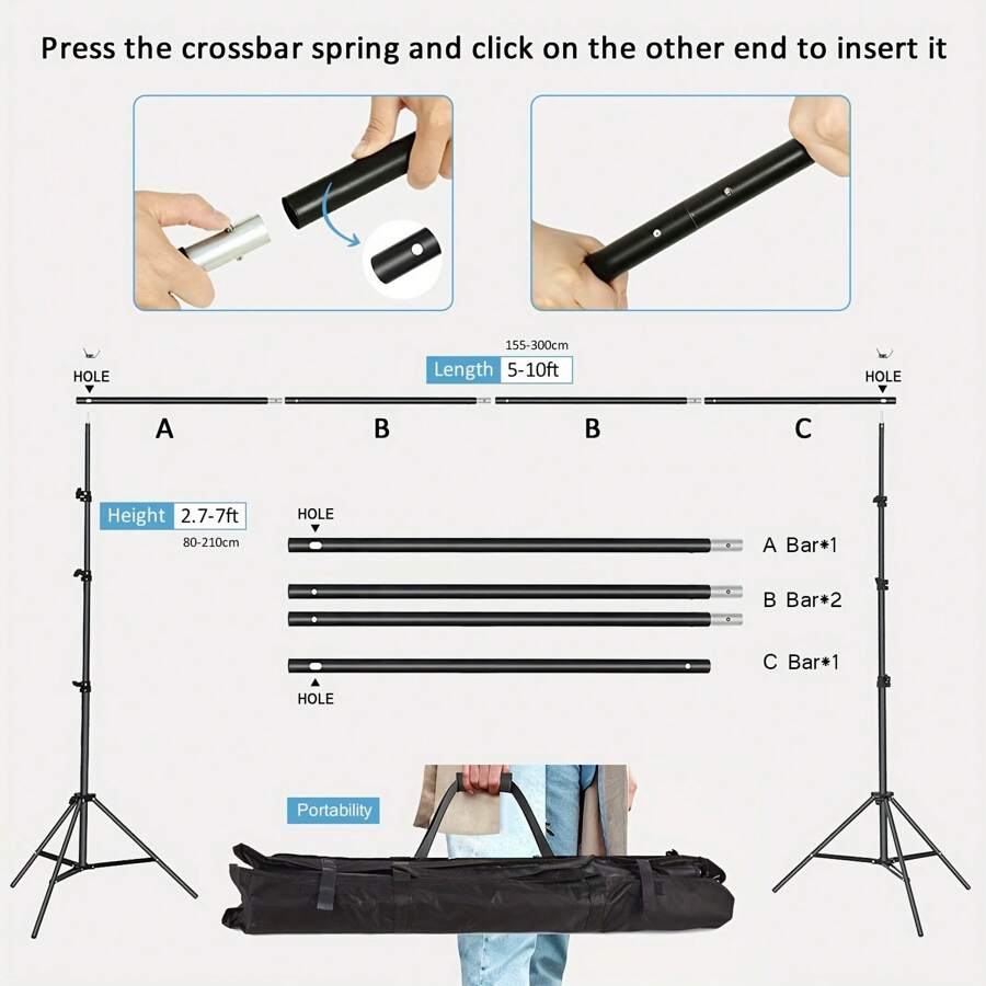 Photography Studio Backdrop Stand Photo Video Studio Background Stand ...