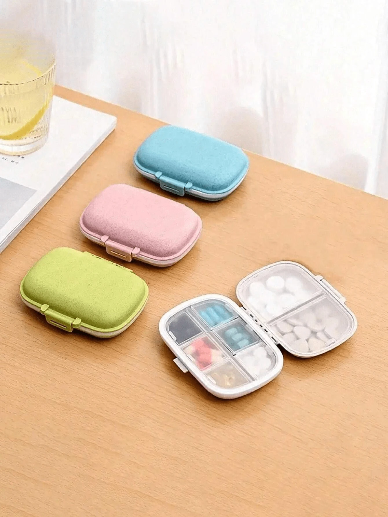 1pc Portable Pill Box For Travel, 8 Compartments For Medicine And ...