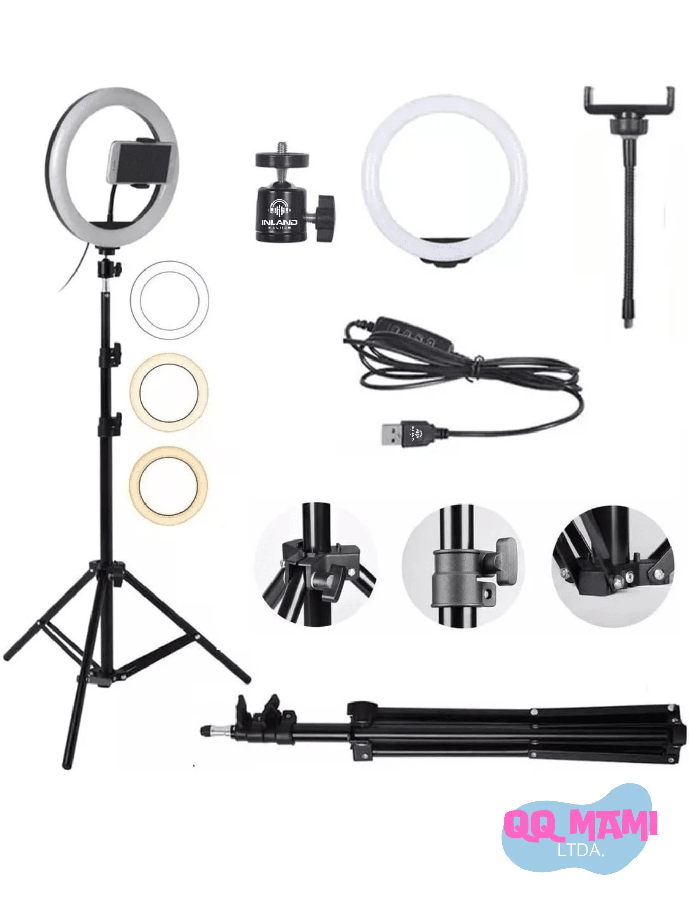 Ring Light 10 Polegadas 26CM Com Tripé de 2Metros 3 Modos De Luzes Envio Imediato | SHEIN Brasil
