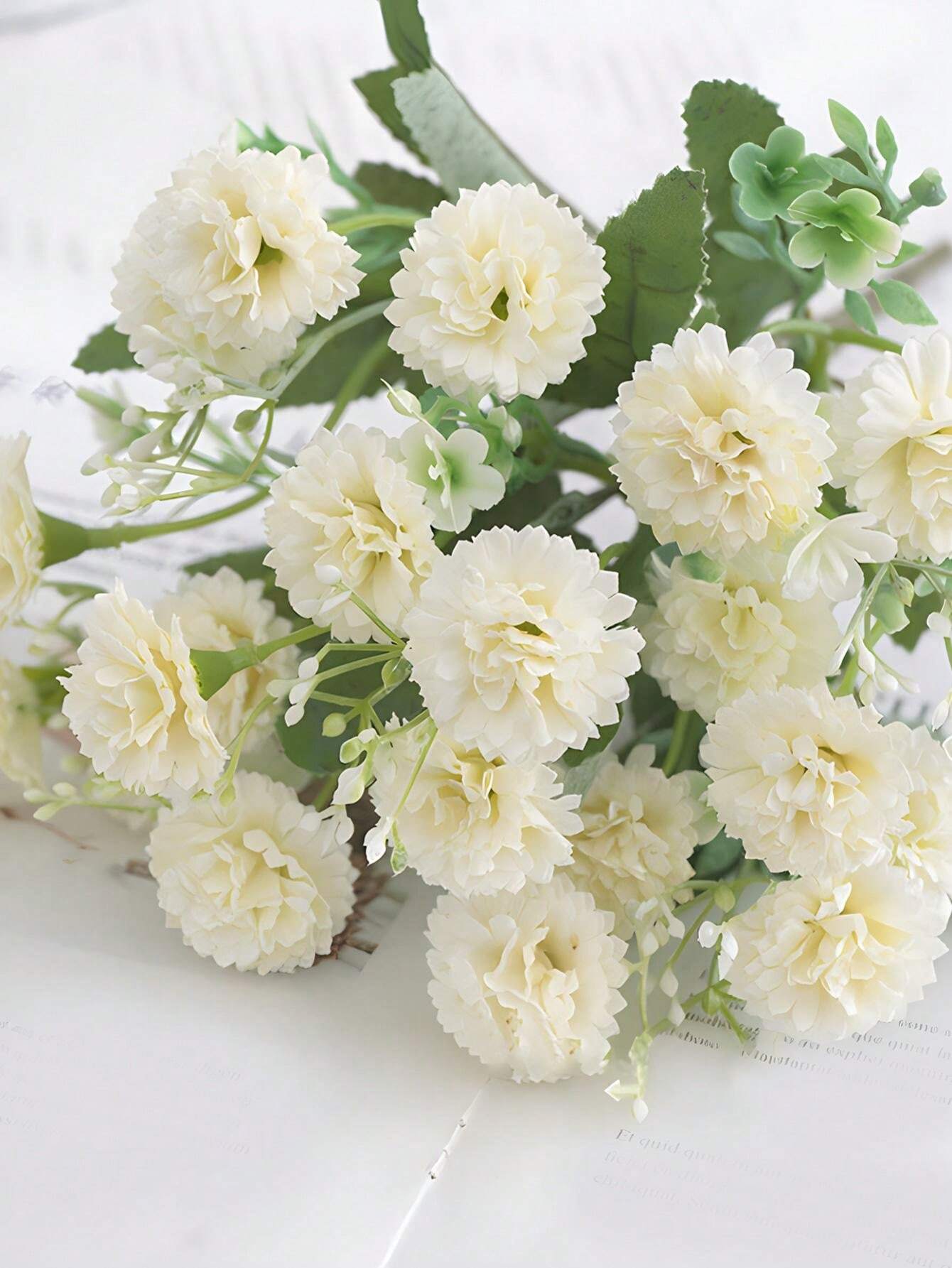 1 Bouquet Of Fake Carnation Bouquet Artificial Flowers Bride Wedding ...