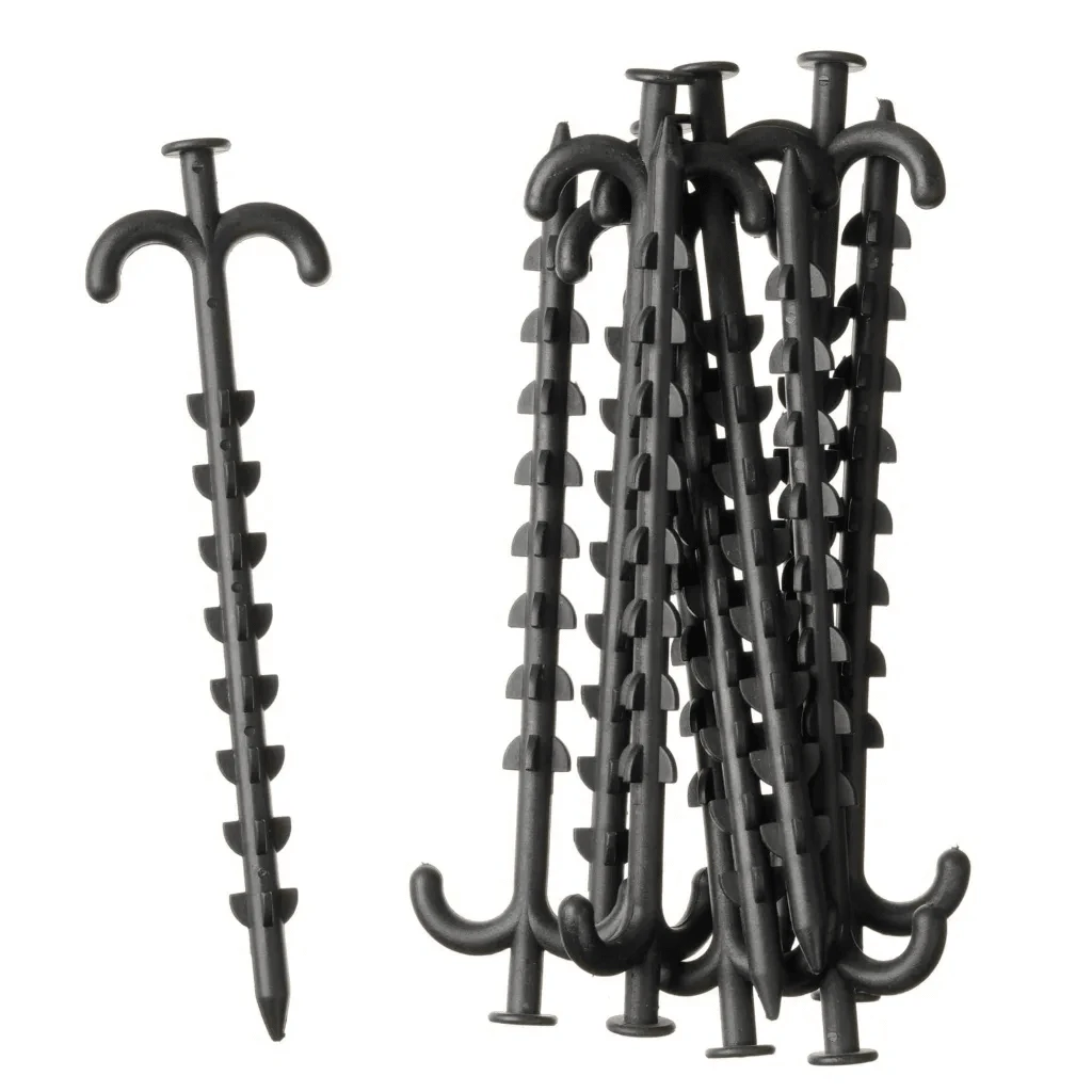 10 Pcs Garden Edging Stakes Black Landscape Edging Anchoring Spikes ...