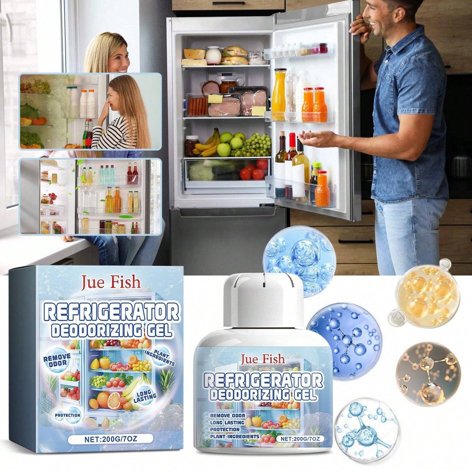 Jue-Fish Refrigerator Deodorizer And Cleaner Gel, Indoor Freshener For ...