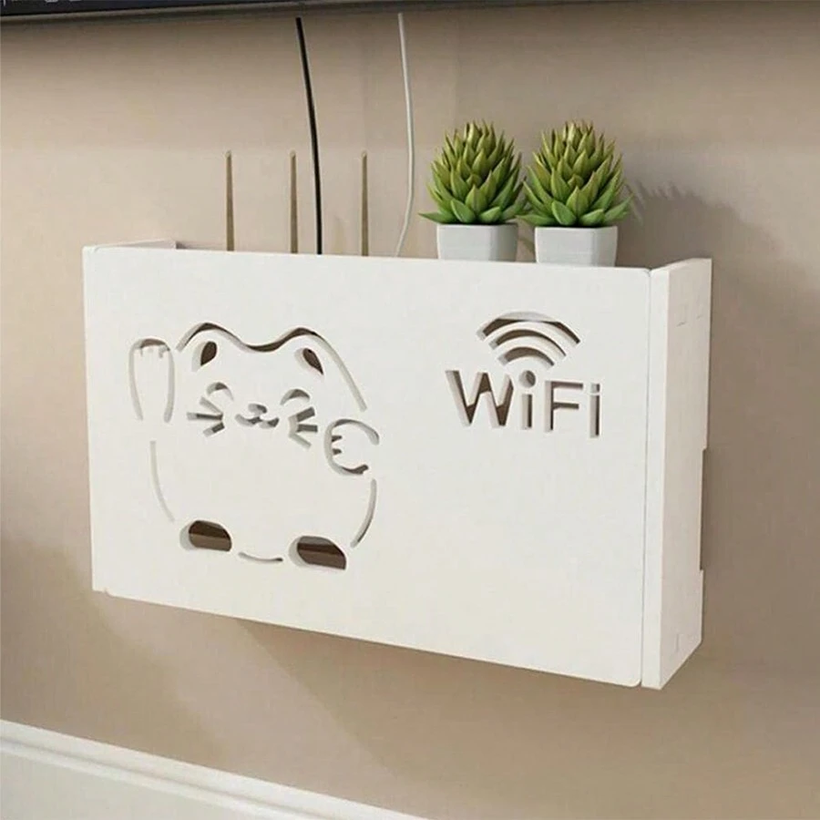 1PC Cute Cat Storage Of Wireless Router, WiFi Wall Mounting Shelf ...