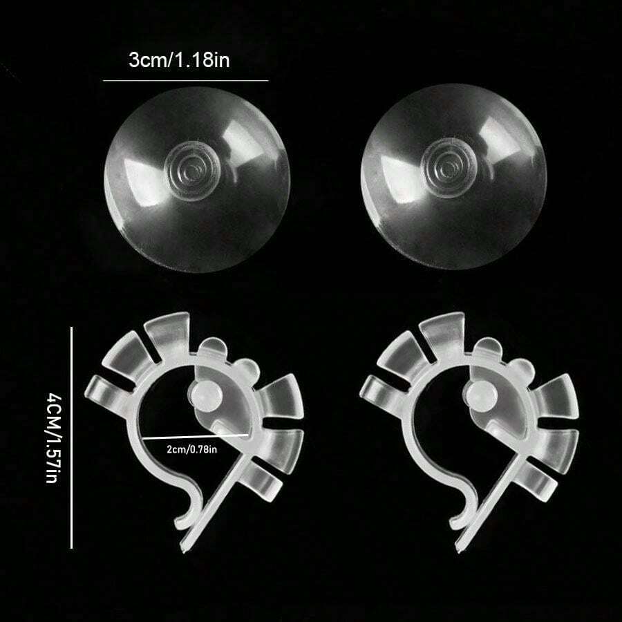 2pcs Gas Line Fixing Clips With 2 Suction Cups, CO2 Pipe Holder ...