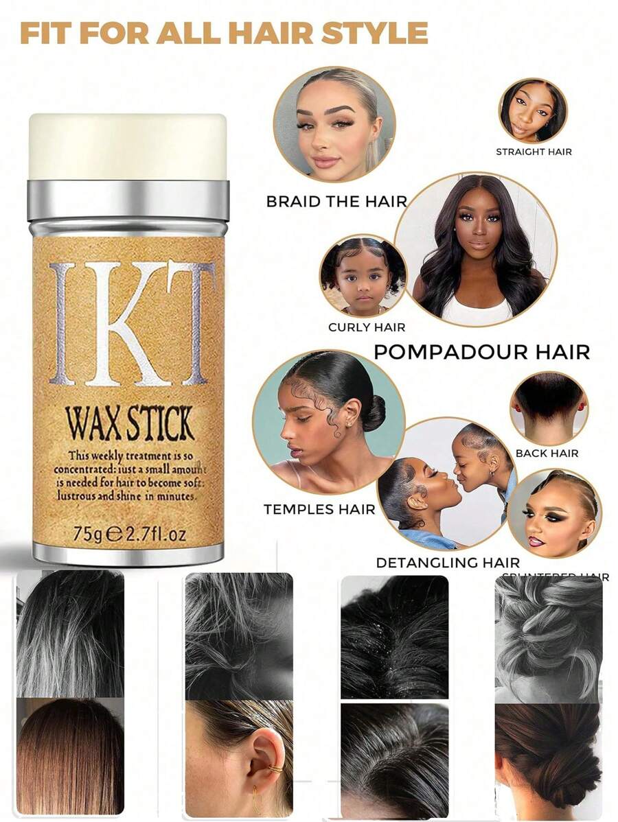 Hair Wax Stick, Hair Smoothing Wax Stick, Flyaway Hair Wax Stick, Hair ...