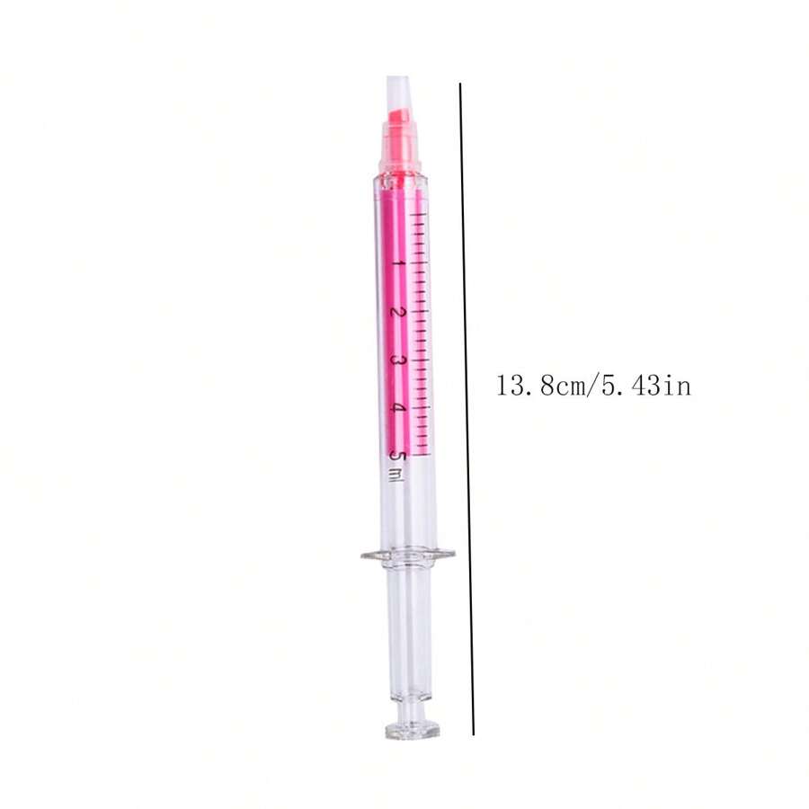 Needle Tube Fluorescent Pen Cute Creative Multicolor Syringe Design ...