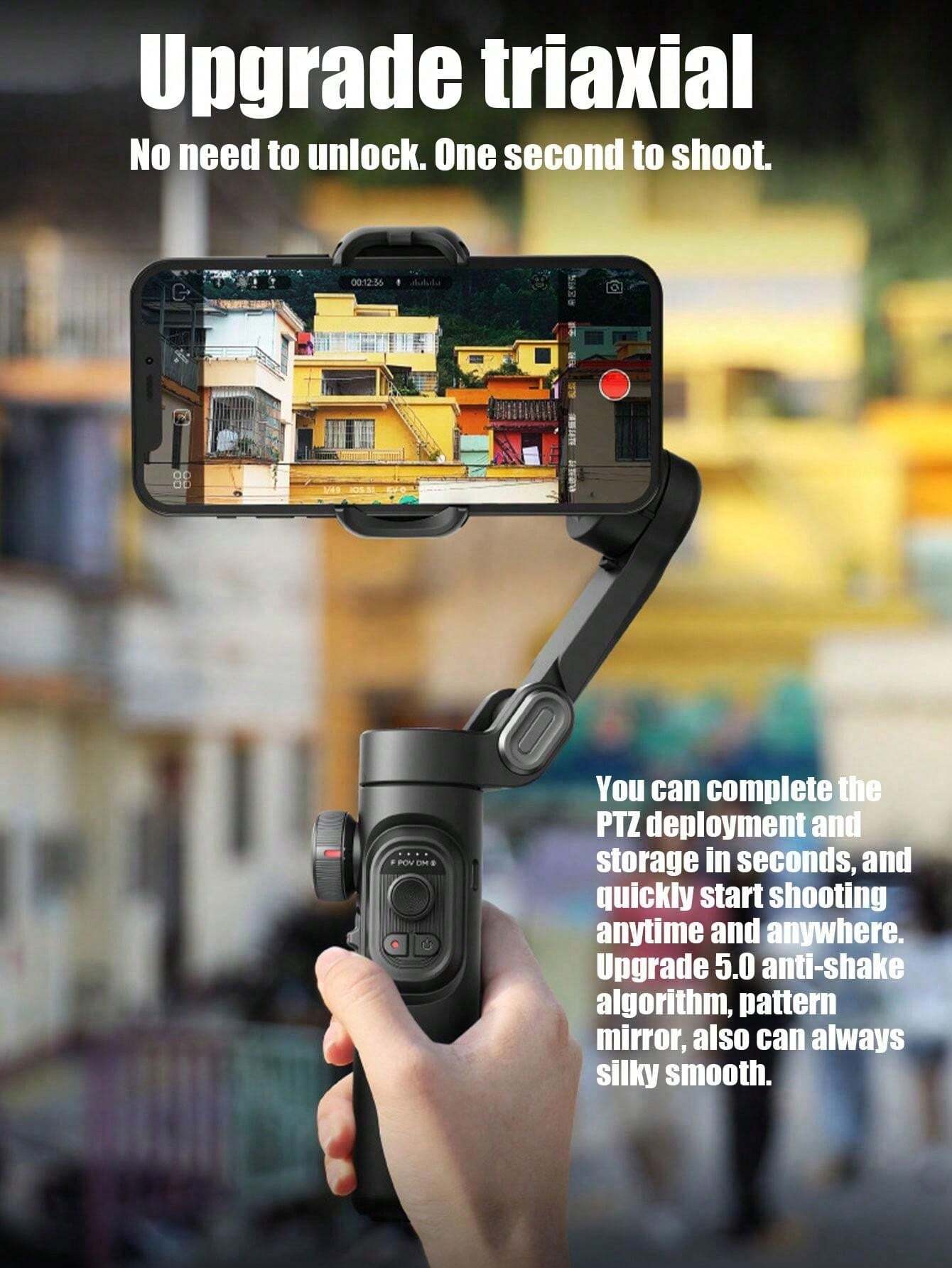 AOCHUAN XE 3-Axis Professional Head Stabilizer - Ultra-Portable Foldable Design For Seamless ...