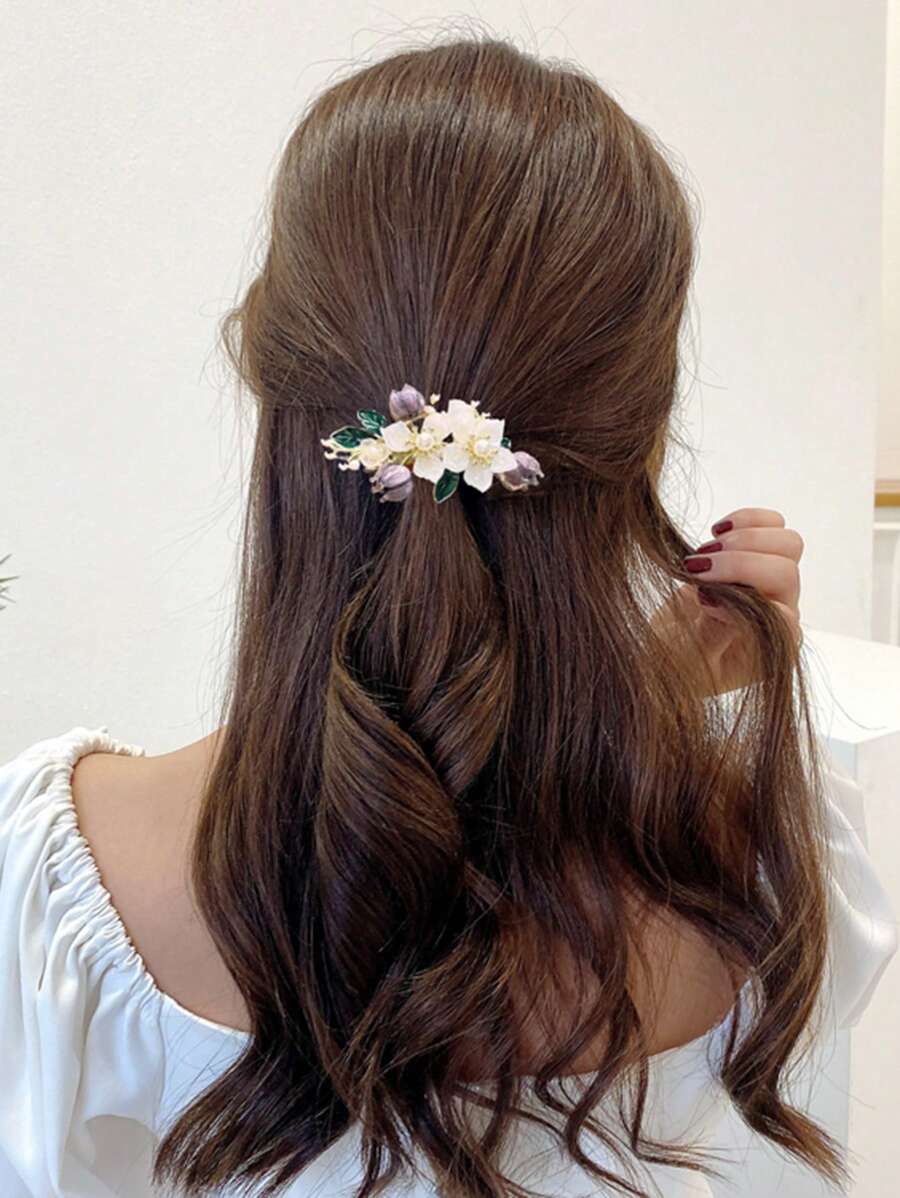 Chinese Traditional Style Hair Clip - Back Head Hairpin With Spring ...