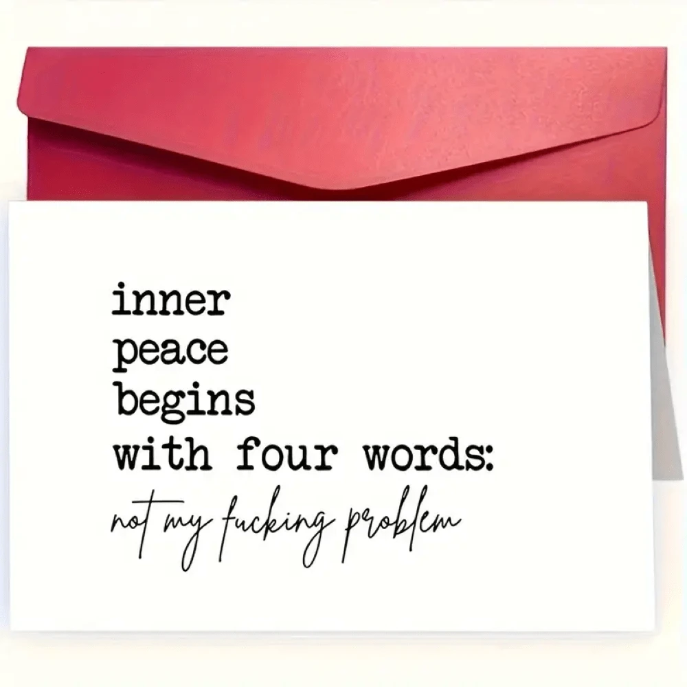 1pc, Funny And Creative Birthday Card Quotes About Life, Not My Problem ...