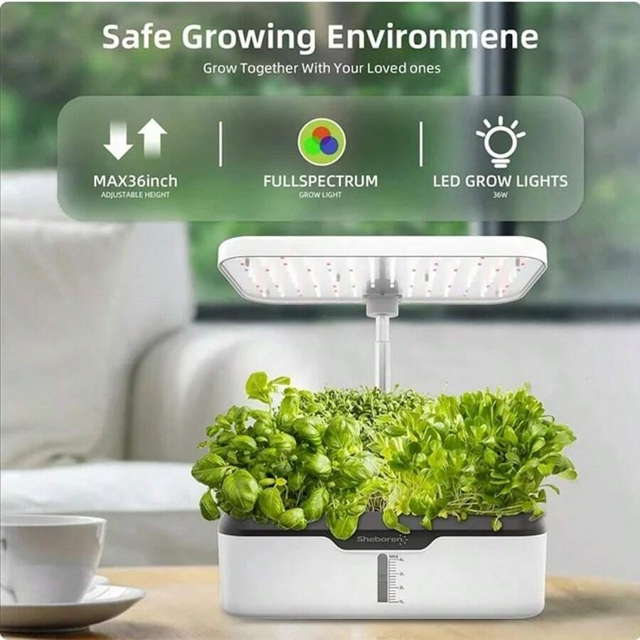 Smart Hydroponics Growing System, 12 Hole Hydroponics Garden Planter ...