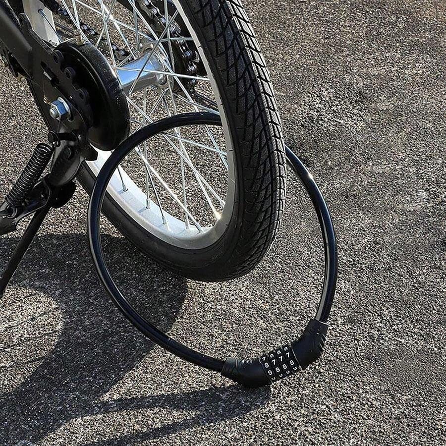 Combination Bicycle Steel Cable Lock, Wrapped Safety Resettable Steel ...