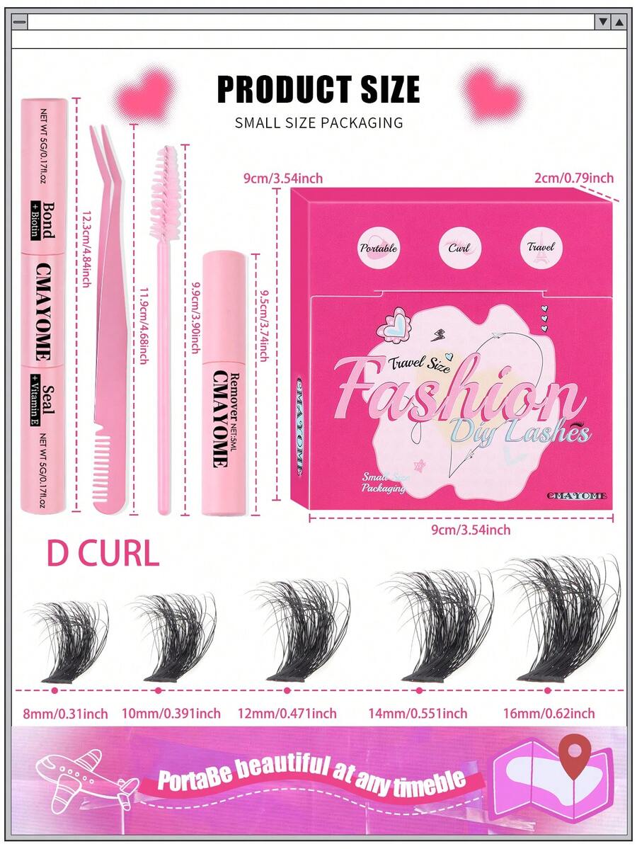 Hot Melt 128 Clusters Of Single Clusters Of Eye Lashes Exquisite ...