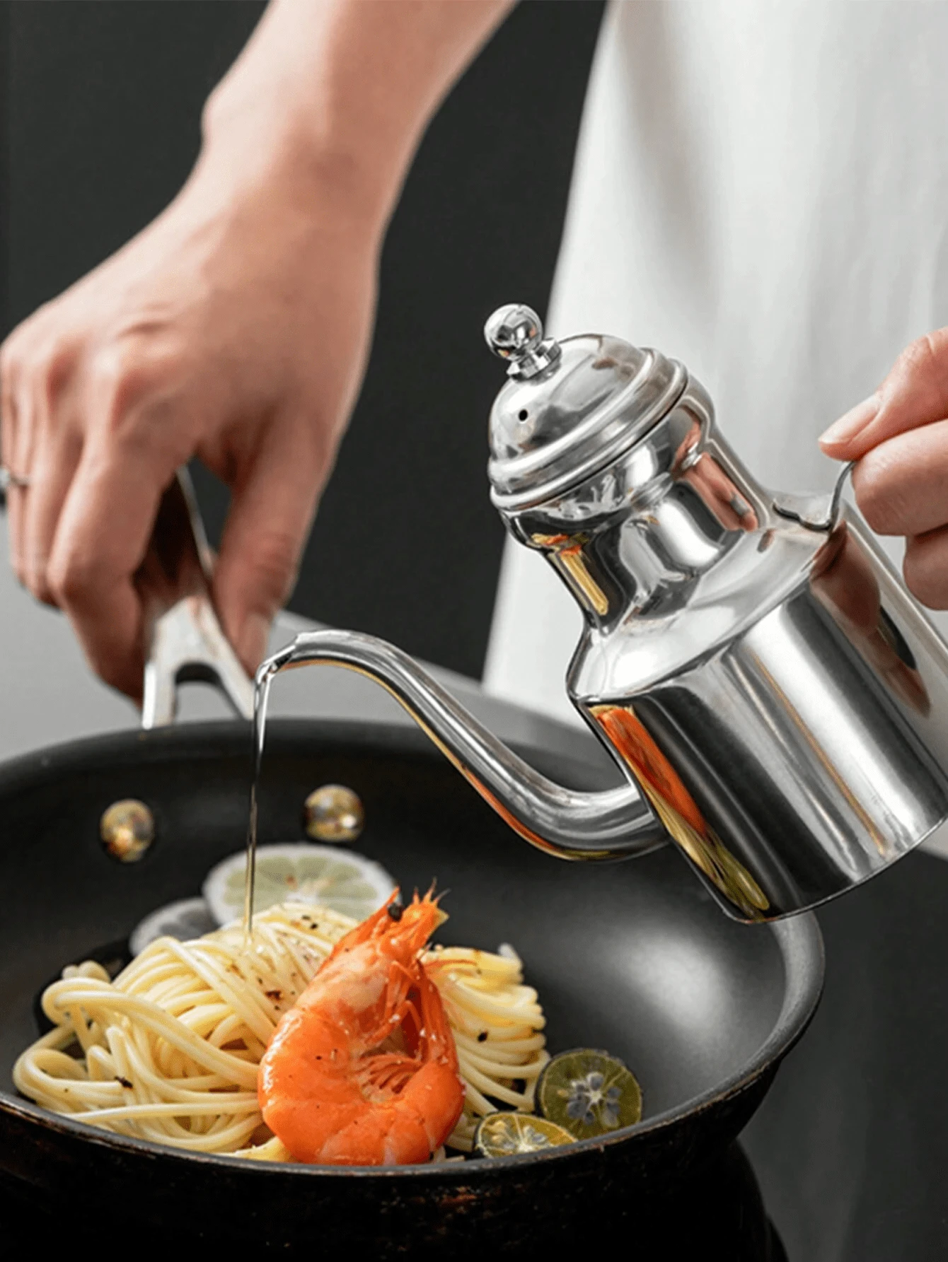 304 Stainless Steel Oil Pot Olive Oil Dispenser Bottle 310/500ml Drip ...