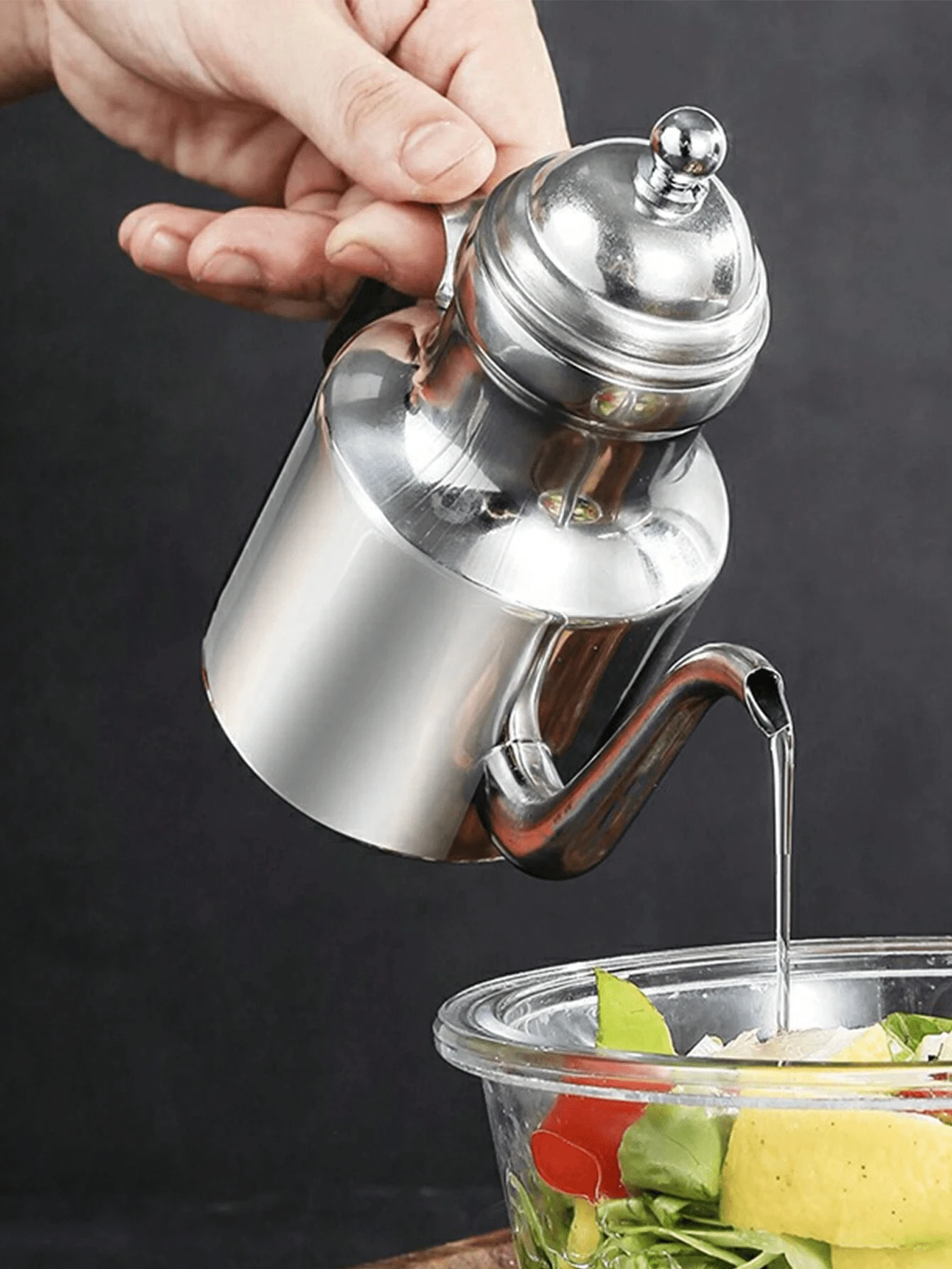 304 Stainless Steel Oil Pot Olive Oil Dispenser Bottle 310/500ml Drip ...