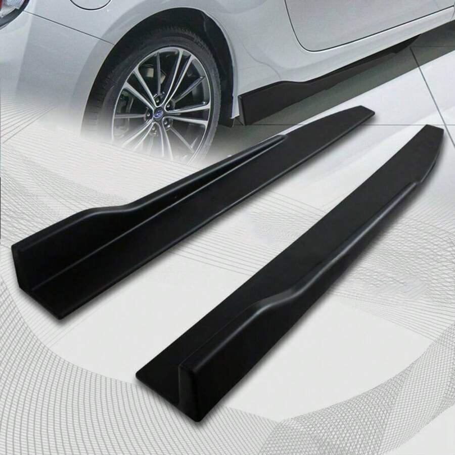 31" X 4" Universal Black Car Side Skirt Rocker Splitters Diffuser ...