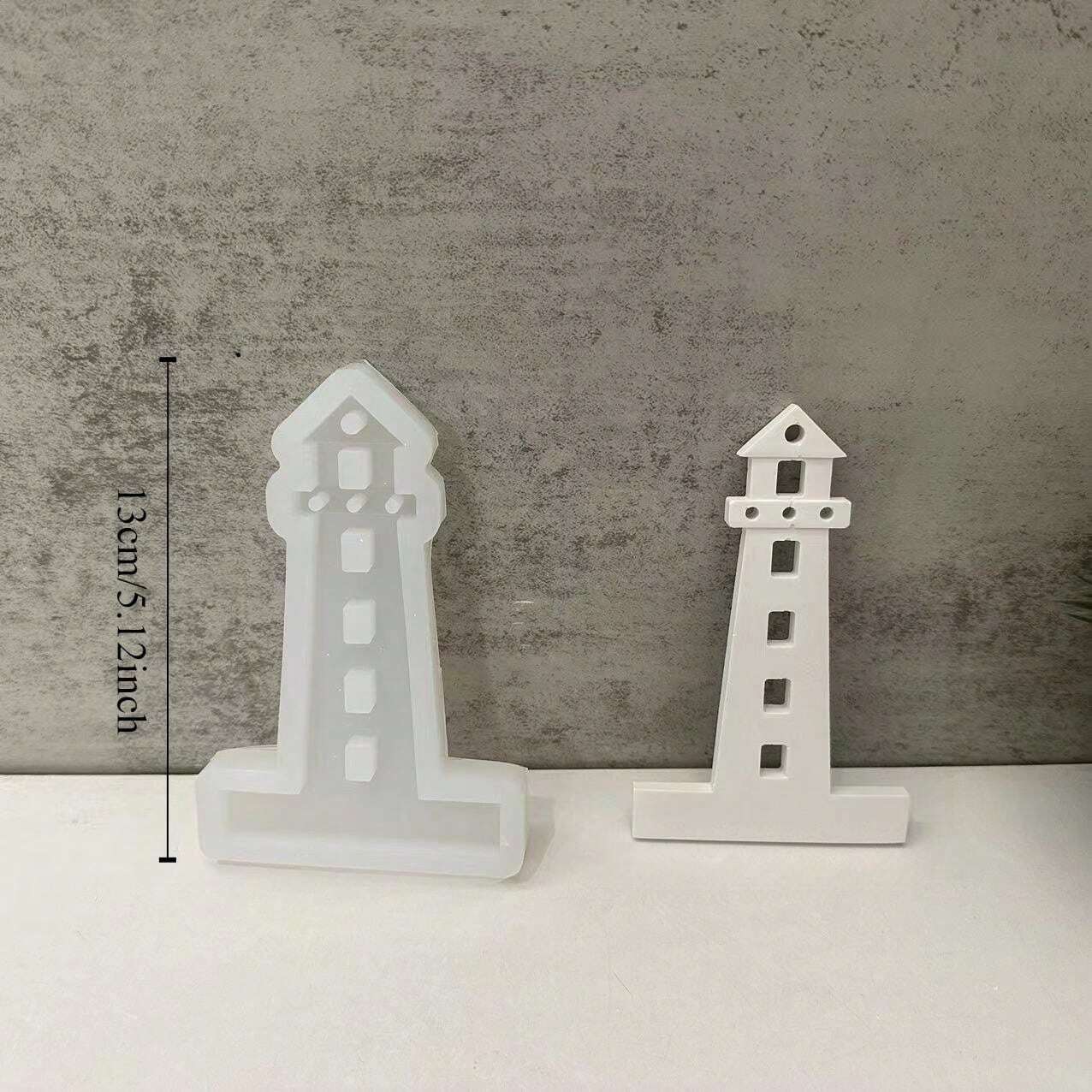 Lighthouse House Shaped Silicone Mold For Handmade DIY Aromatherapy Wax ...