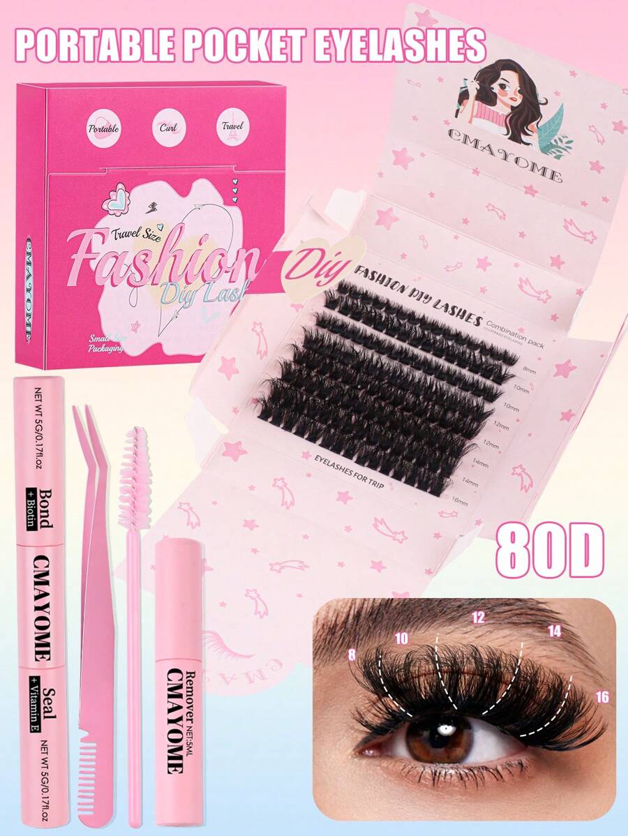 Hot Melt 128 Clusters Of Single Clusters Of Eye Lashes Exquisite ...