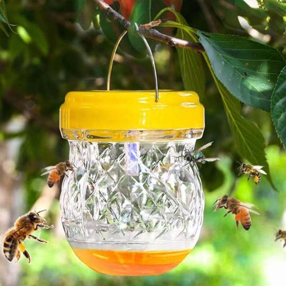 New Design Ellipse Wasp Traps Outdoor Hanging, Solar Powered Bee Traps ...