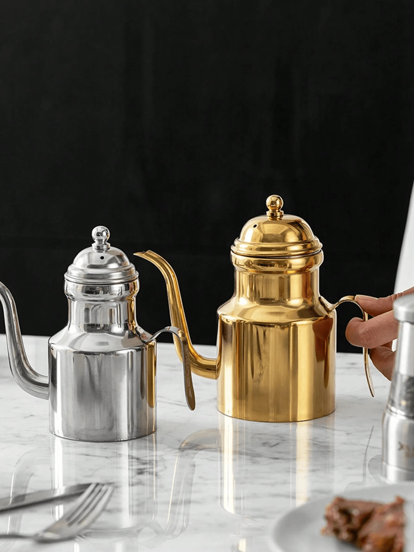 304 Stainless Steel Oil Pot Olive Oil Dispenser Bottle 310/500ml Drip ...