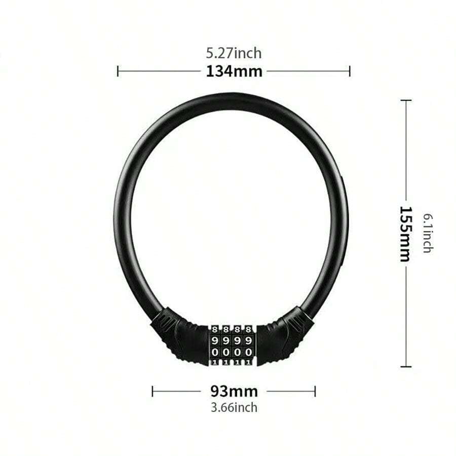 Combination Bicycle Steel Cable Lock, Wrapped Safety Resettable Steel ...