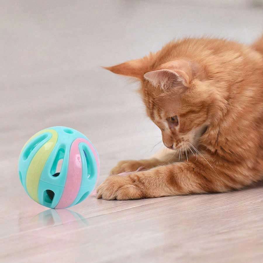 1pc Multi-Color Bell Ball Cat Toy For Self-Entertainment, Size (Large ...