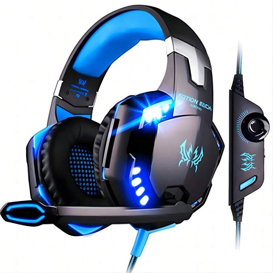 G2000 Blue Gaming Headset, Surround Stereo Gaming Headphones With Noise ...