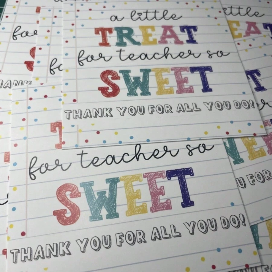 10pcs Sweet Teacher Appreciation Labels, Thank You Teacher Labels ...