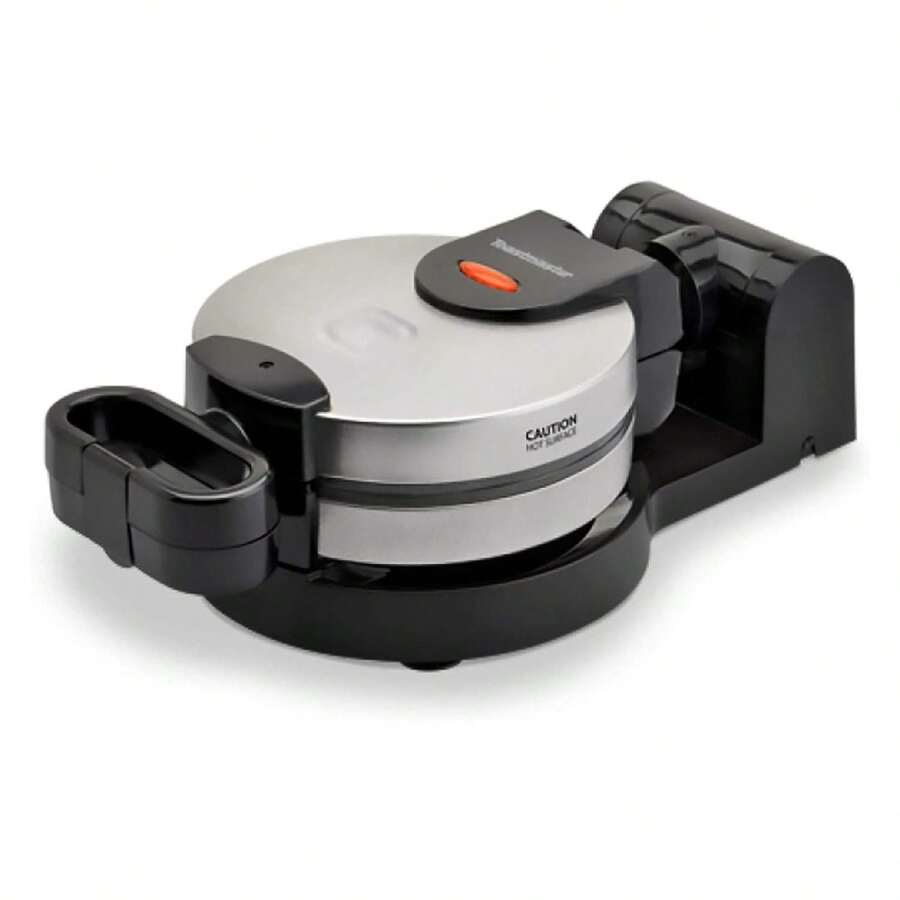 Round Rotating Waffle Maker By Select Brands - Belgian Waffle Maker ...