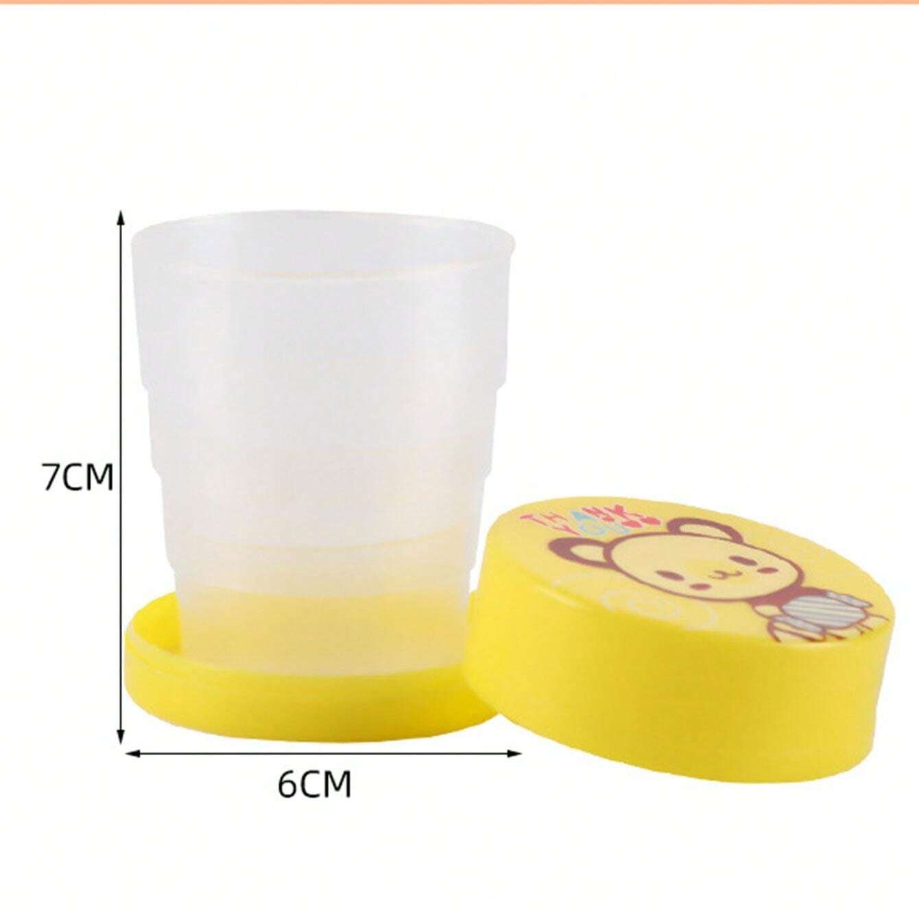 1pc Cute Cartoon Folding Cup, Stretchable Plastic Water Cup, Portable ...