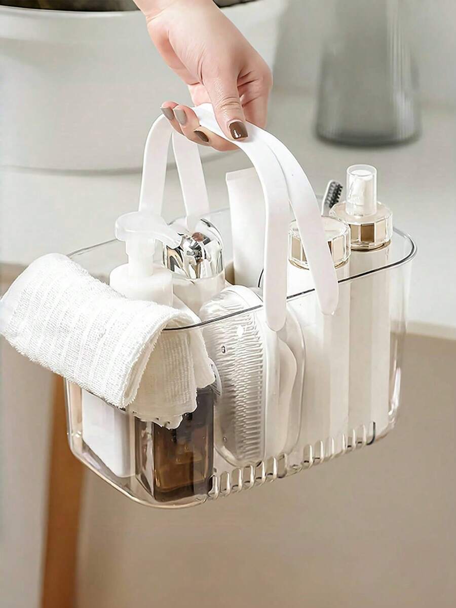 Portable Shower Caddy Basket, Plastic Shower Caddy With Handle Hollow ...
