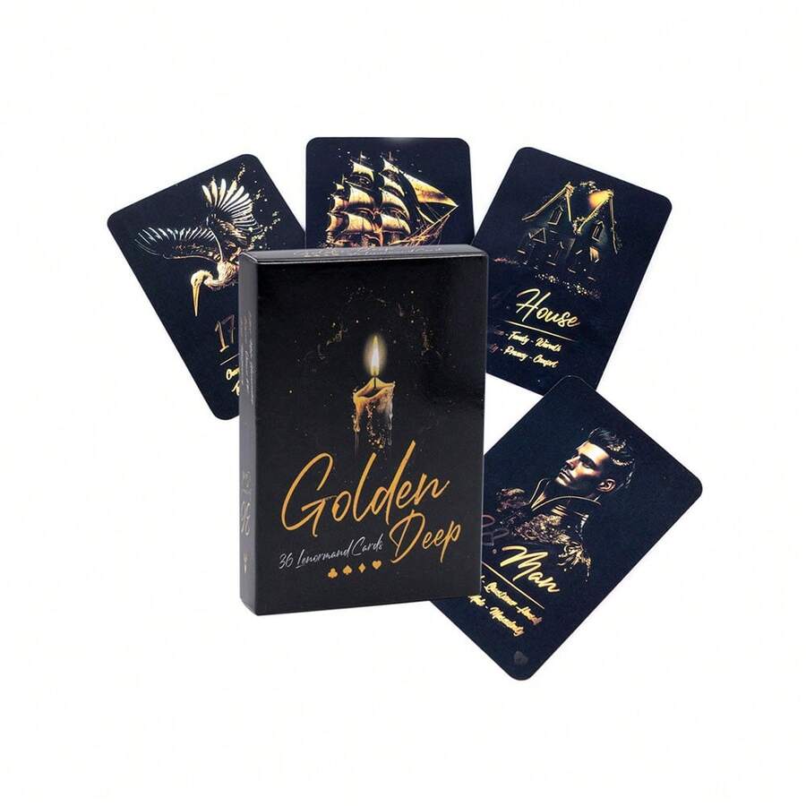 Hot Sales Golden Deep Lenormand Oracle Tarot Card Fate Divination ...