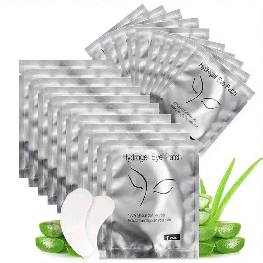 50 Pairs Eyelash Extension Gel Pads, Natural Cotton & Lint Free Under ...