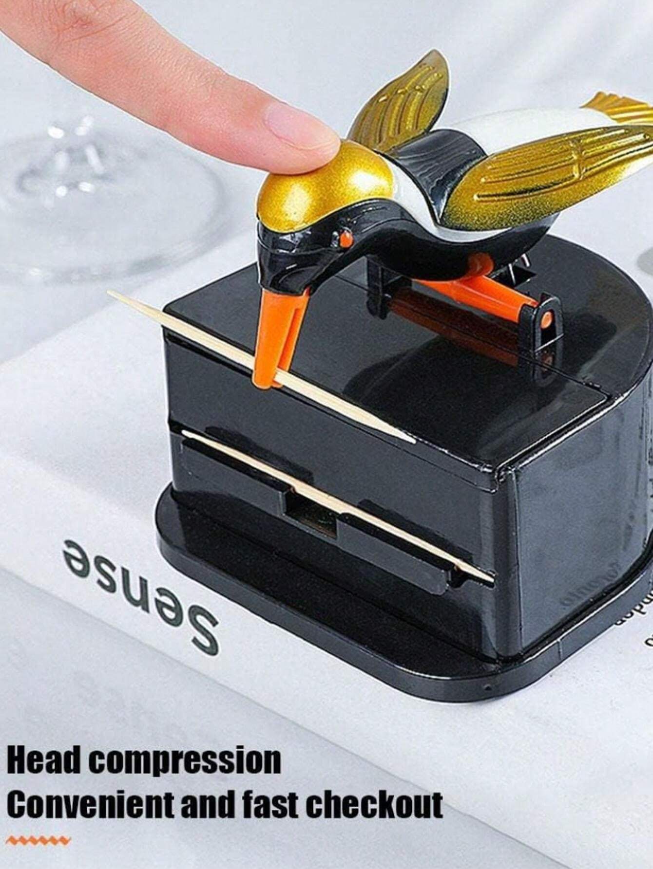 Toothpick Dispenser Bird-Shaped Automatic Toothpick Box, Creative Smart ...