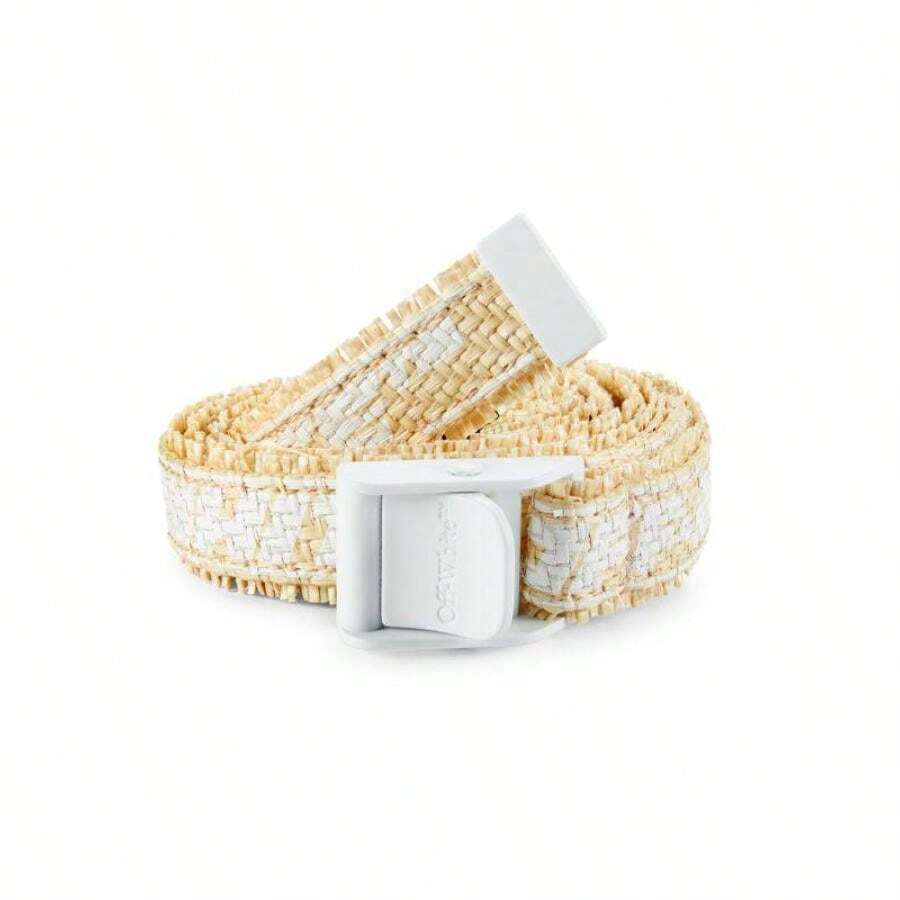 Off-White Faux Raffia Belt | SHEIN
