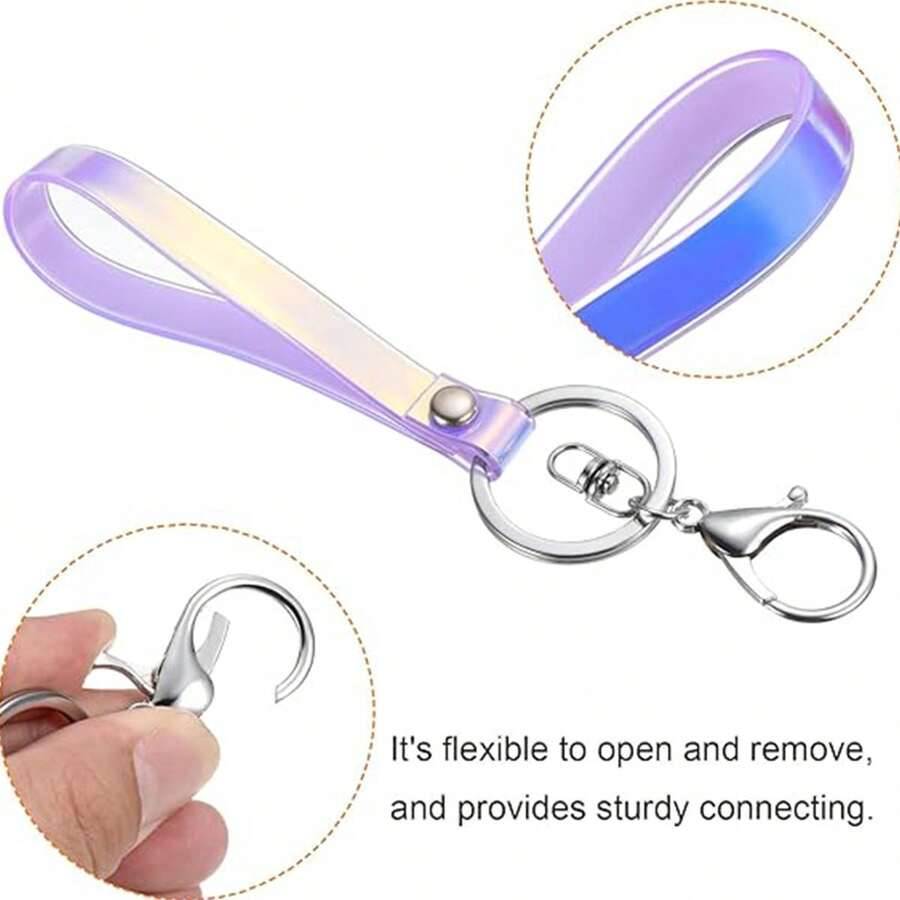 PVC Soft Rubber Color Changing Wristband Keychain, Laser Hanging Rope ...