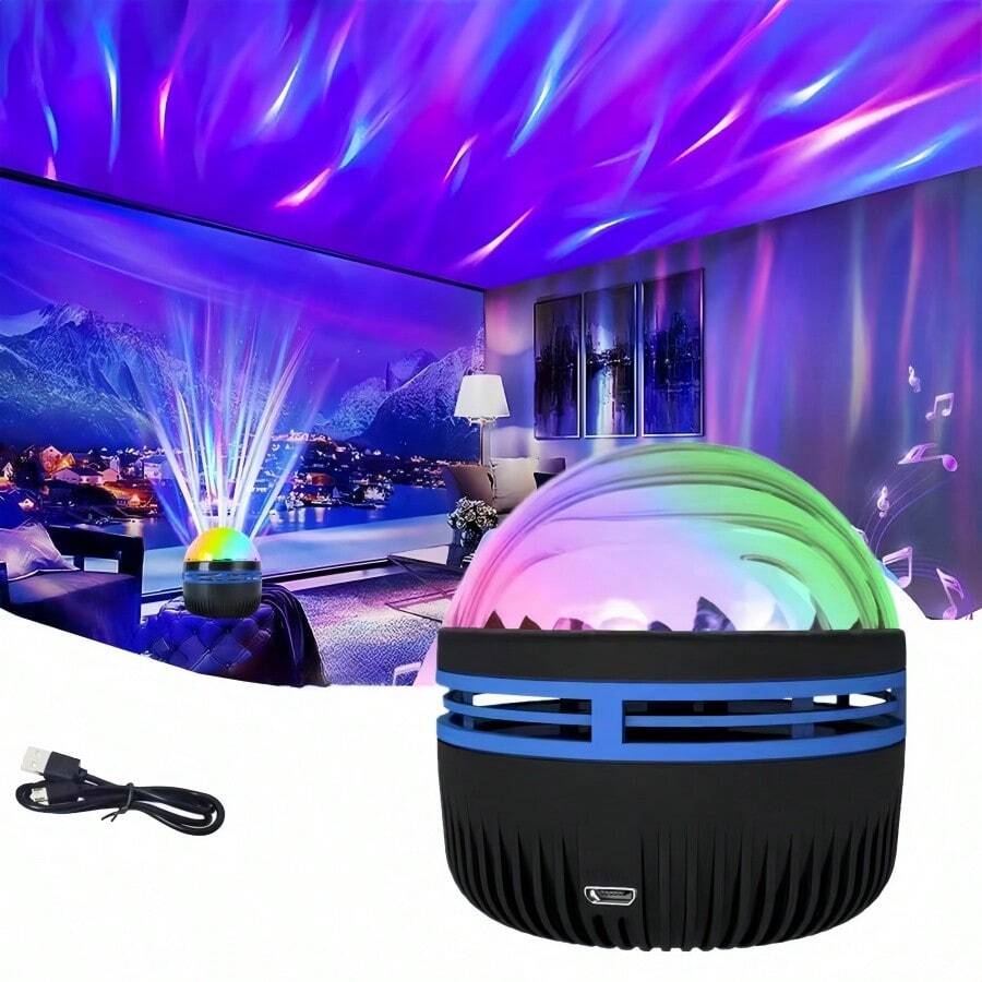 One Piece PVC Material LED New Water Ripple Laser Projector Rotating ...